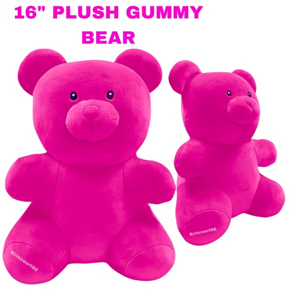 Toys | 16 Pink Plush Gummy Bear New With Tags | Poshmark